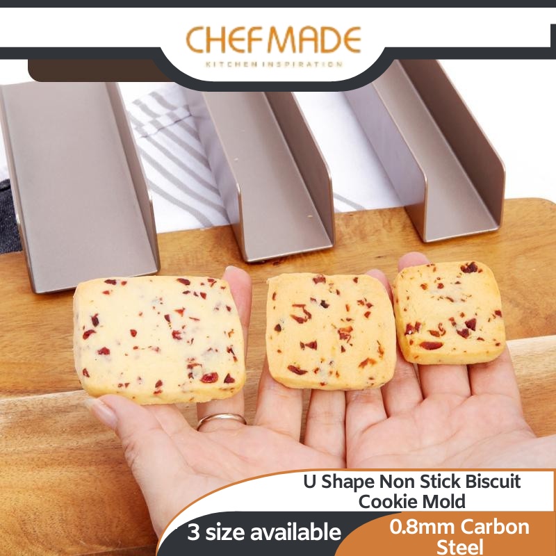 Chefmade U Shape Non Stick Biscuit Cookie Mold -WK9069 WK9068 WK9144 ...