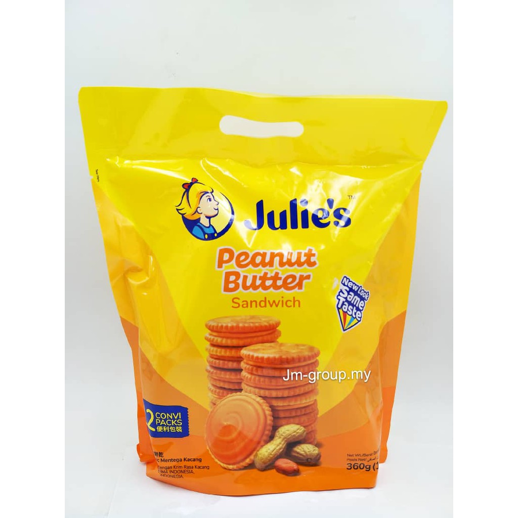 Julie's Peanut Butter12 convi-packs 330g / Julie's Cheese Sandwich 12 convi-packs 360g | Shopee ...
