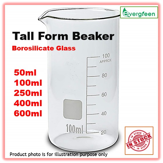 Bikar Kaca Makmal bentuk tinngi ( Kaca Borosilikat )/ Borosilicate ...