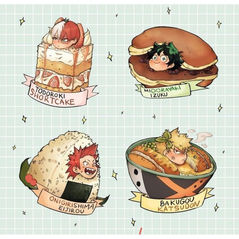 Cute Stickers Anime Kawaii BNHA Hero Academia Midoriya Todoroki Bakugou ...