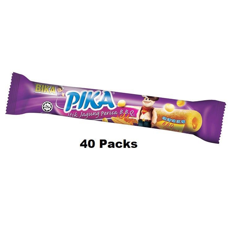 40 Packs Bika Pika Bagi-Bagi BBQ Corn Snack 11g Each (READY STOCKS ...