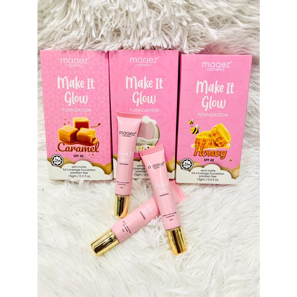 MAAEZ FOUNDATION MAKE IT GLOW SPF45 15G [ READYSTOCK ] | Shopee Malaysia