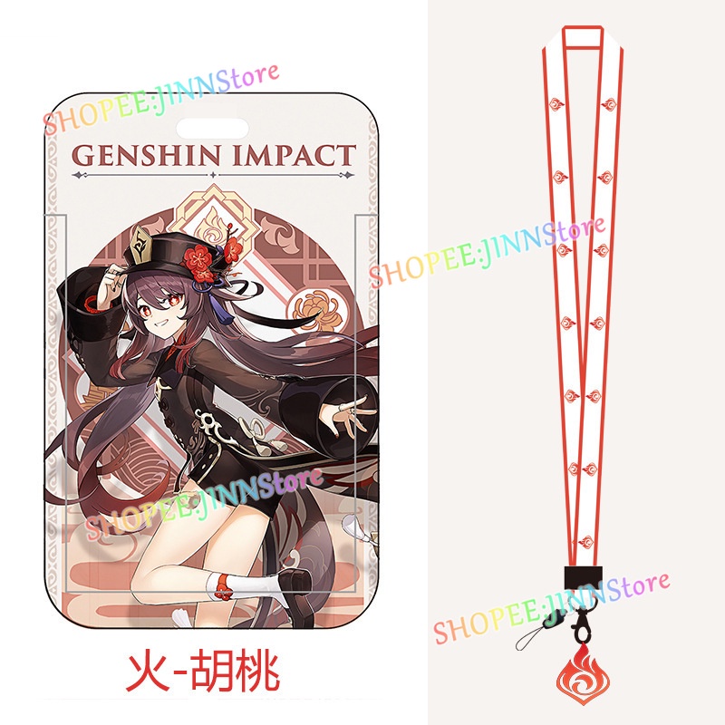 JINN Anime GENSHIN IMPACT Xinyan Yanfei Yae Miko Keqing Klee Card Cases ...