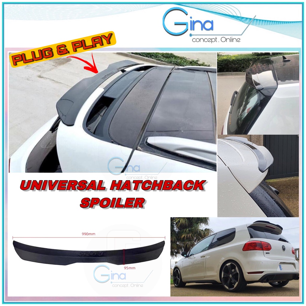 New Universal Hatchback Spoiler Tail Wing Spoiler Accessories ...