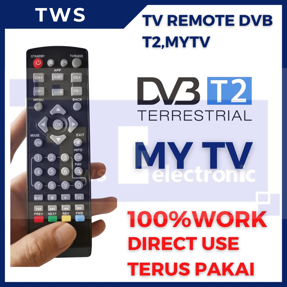 Remote control (For DVB t2, MY tv)Kawalan jauh (Untuk DVB t2, MY tv ...