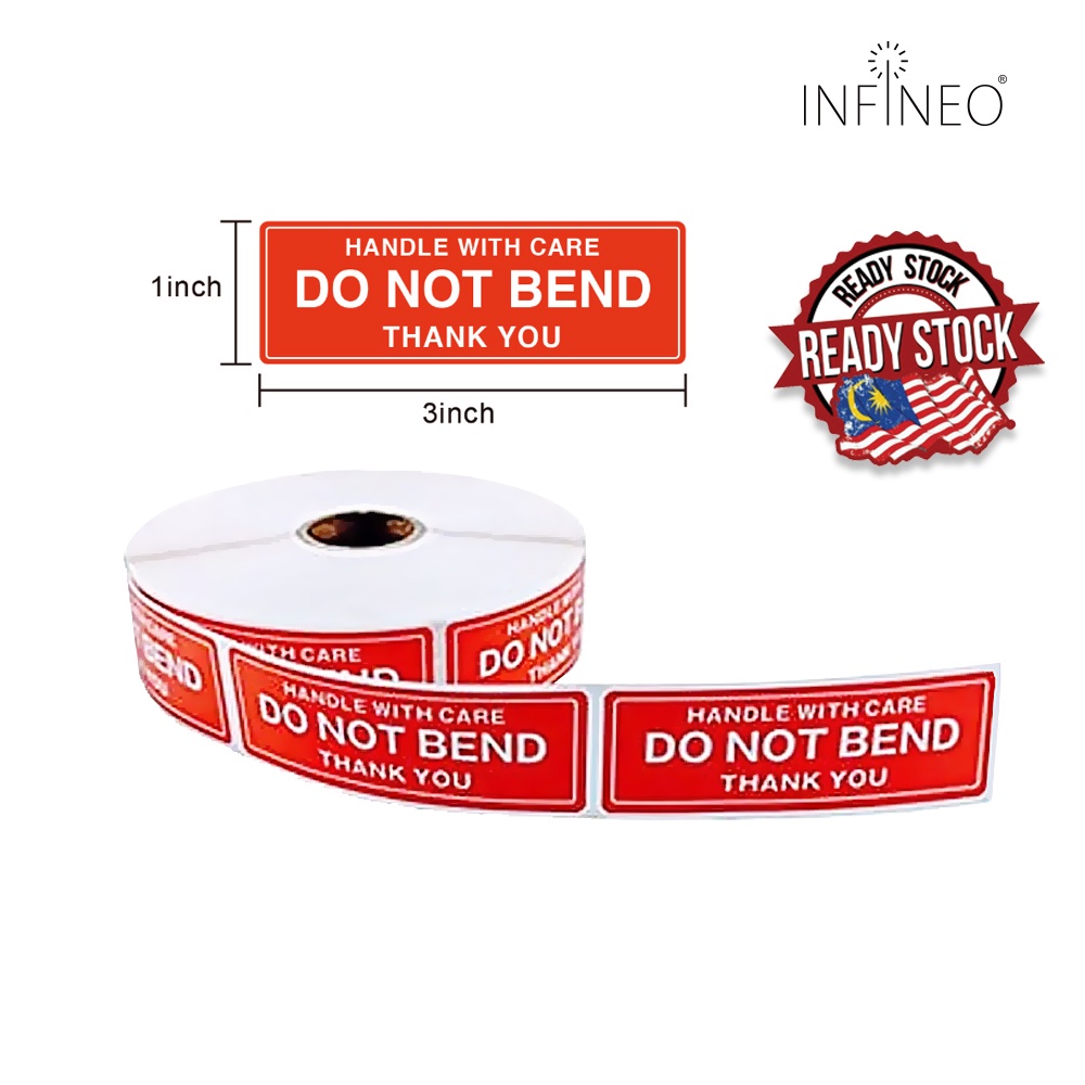 [Wholesale] DO NOT BEND HANDLE WITH CARE Sticker Package Packaging ...