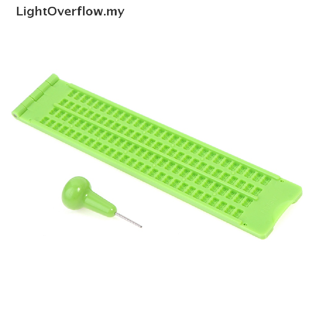 [LightOverflow] Plastic Braille Writing Slate School Portable Practical ...