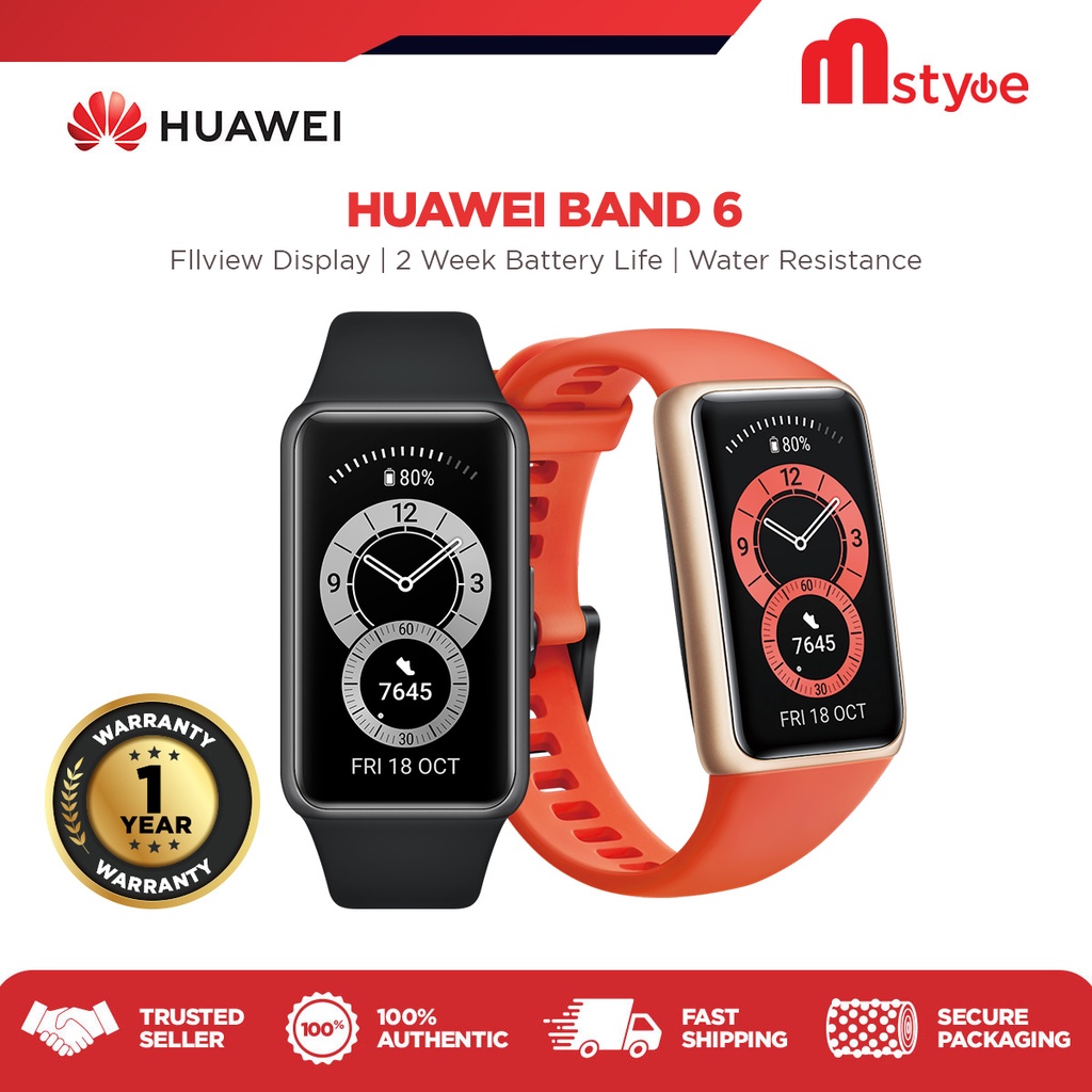 Huawei Band 6 Smart Band Full View Screen 14 Days Battery Life Fast ...