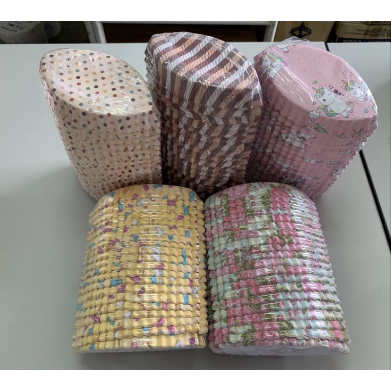 Bekas Roti Cup Bread Paper Cup kertas Roti Leaf Shape ( Ramdon Colour ...