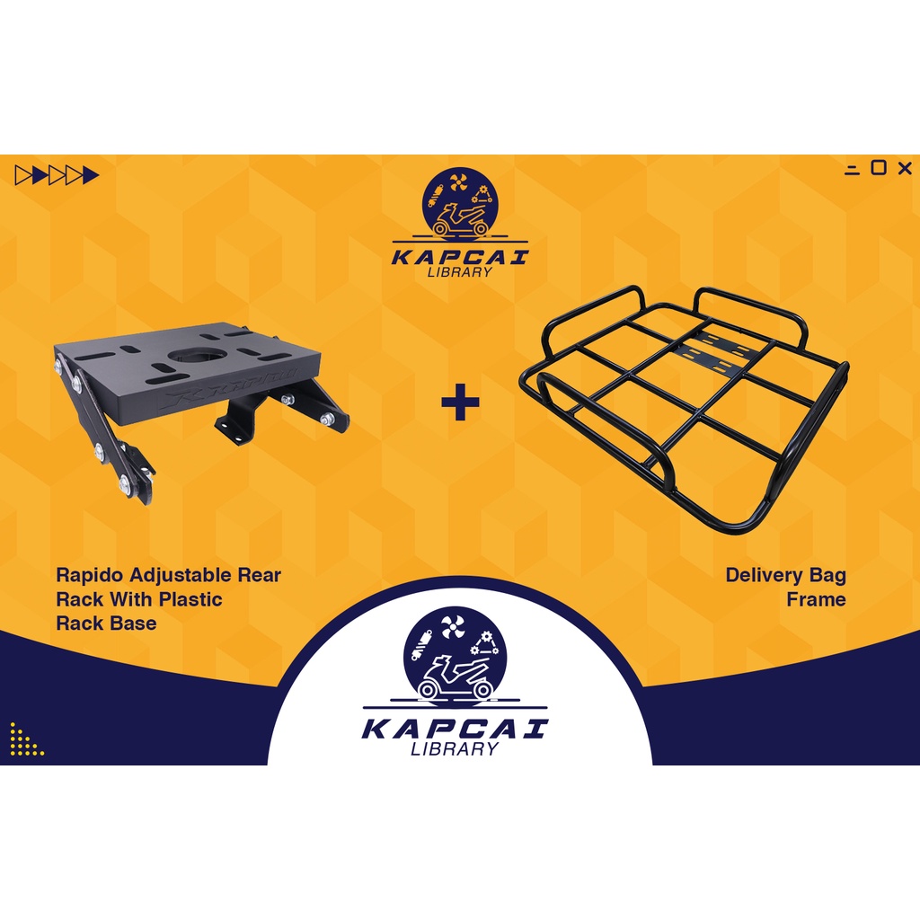 Rapido Rear Rack Plastic Rack Base with Multipurpose Rear Rack Tray ...