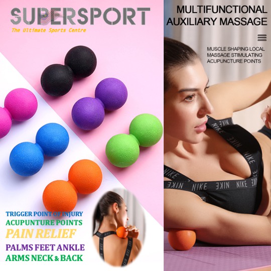 6 5cm Single Double Hard Lacrosse Ball Body Massage Muscle Peanut Round