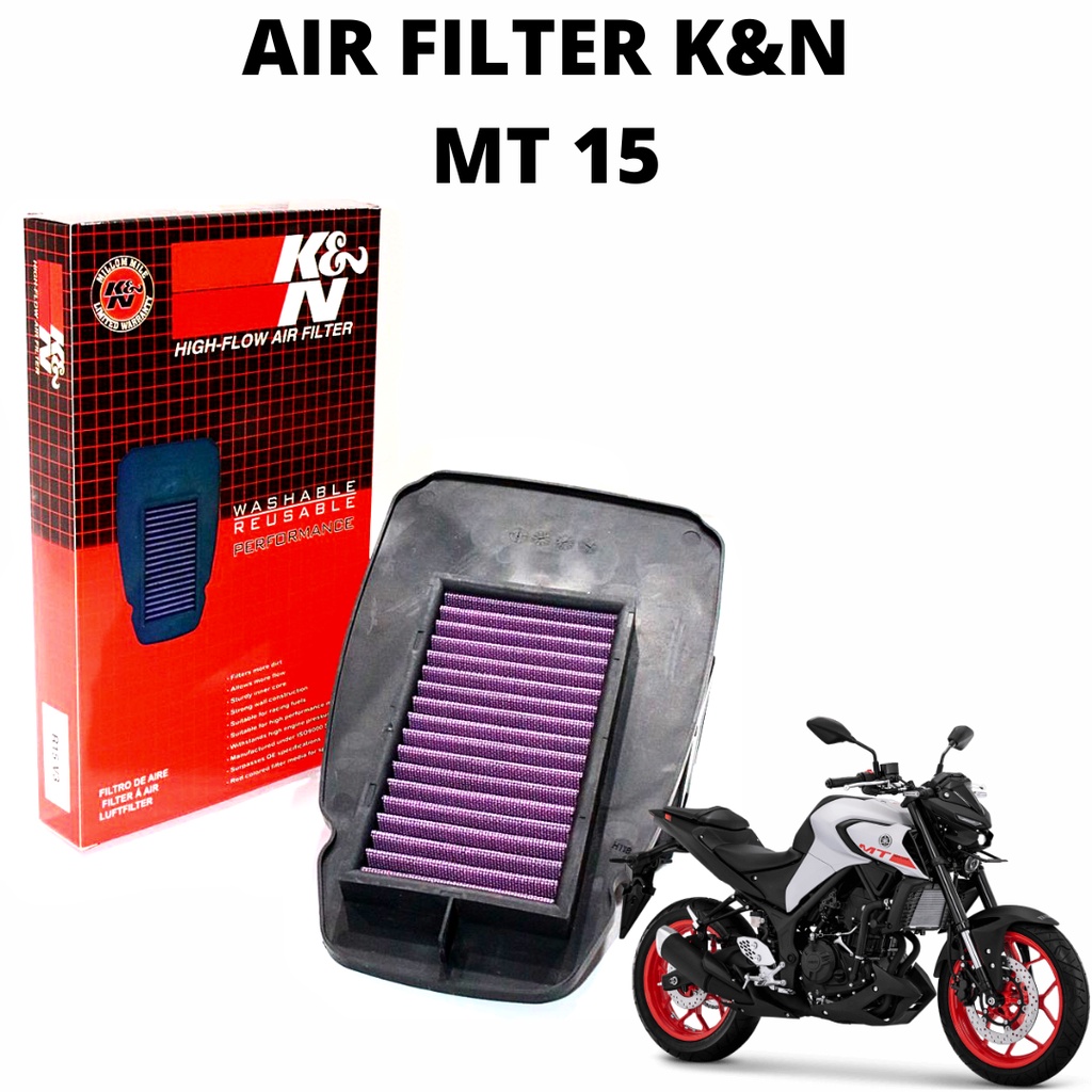 YAMAHA R15 MT15 K&N RACING AIR FILTER , NO.1 AIR FLOW HIGH PERFORMANCE ...