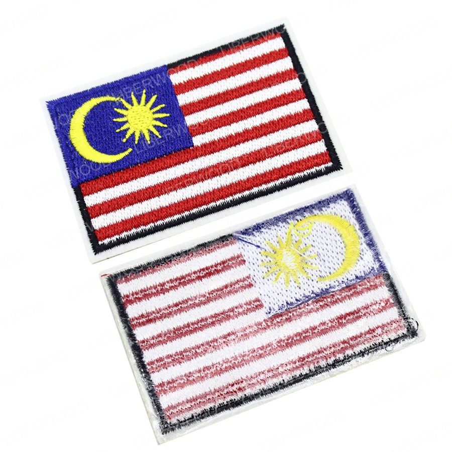 MALAYSIA National flag iron on patch MYS Malaysian patriot patches applique for cap, backpack ...