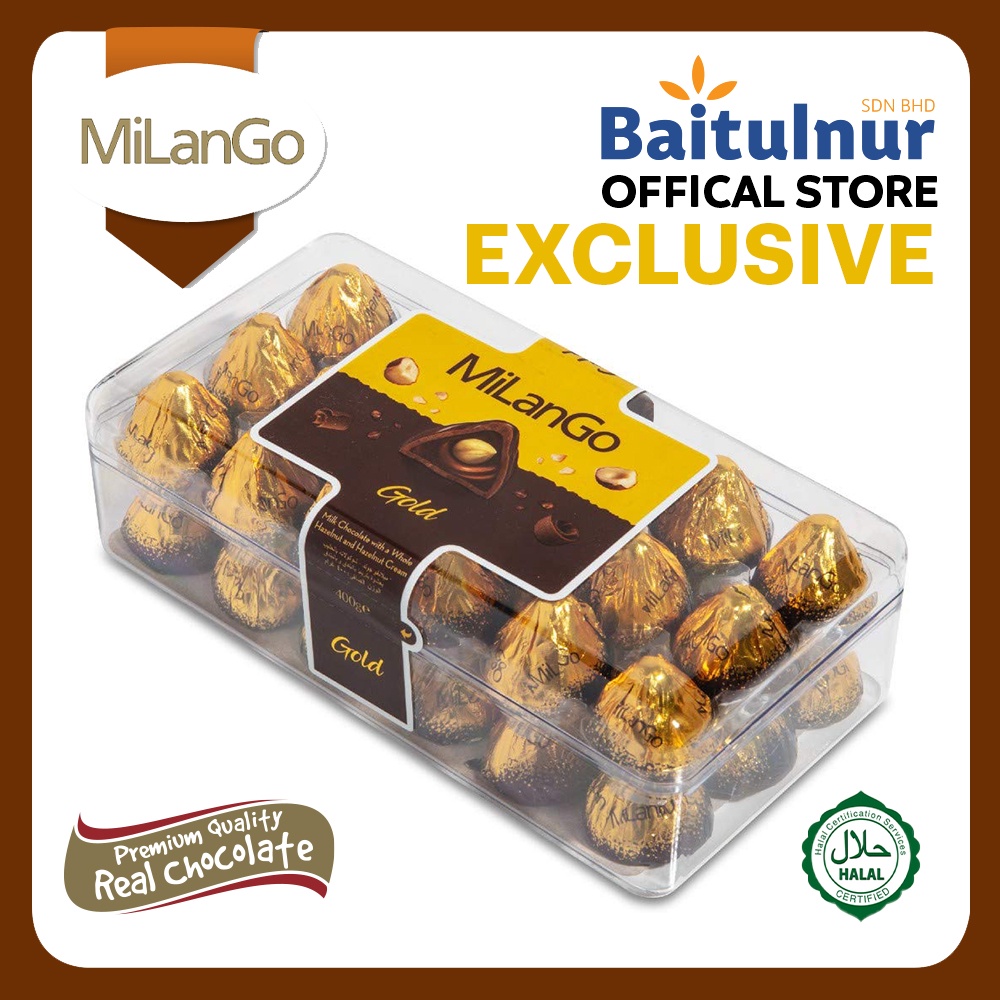 Milango Gold Milk Chocolate With A Whole Hazelnut And Hazelnut Creme ...