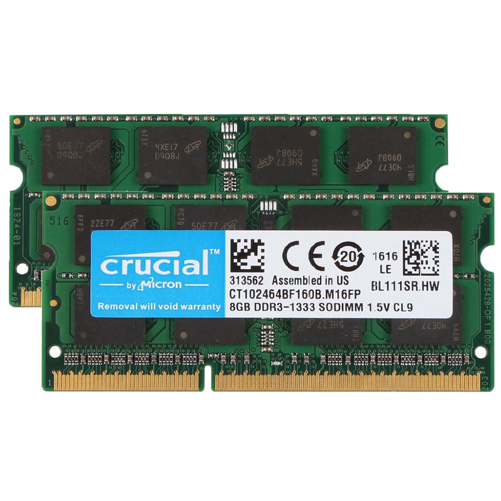 Crucial 2RX8 PC3 12800S DDR3 1600Mhz 8gb Laptop Memory 8G DDR3L PC3L ...