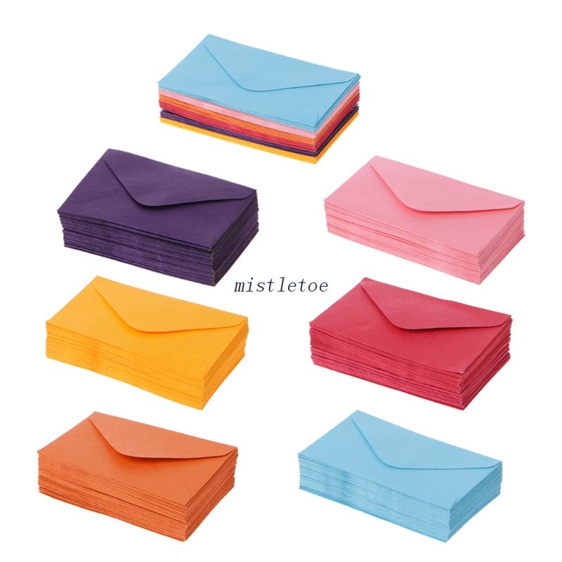 MIS Pack of 50 Colorful Envelopes 6 x 10cm Cash Wallets Bag for Wedding ...