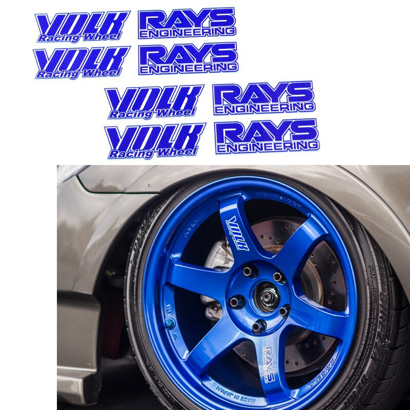 SPORT RIMS Sticker- RAYS & VOLK (BLACK/BLUE/RED) Sport rim sticker ...