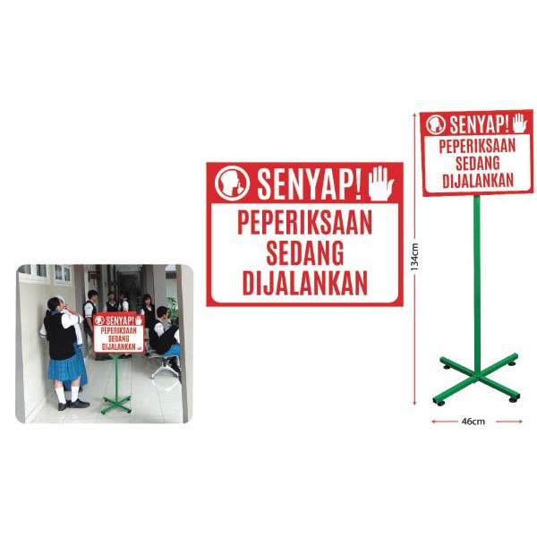 Papan Tanda 'SENYAP' with stand Set of 2's | Shopee Malaysia