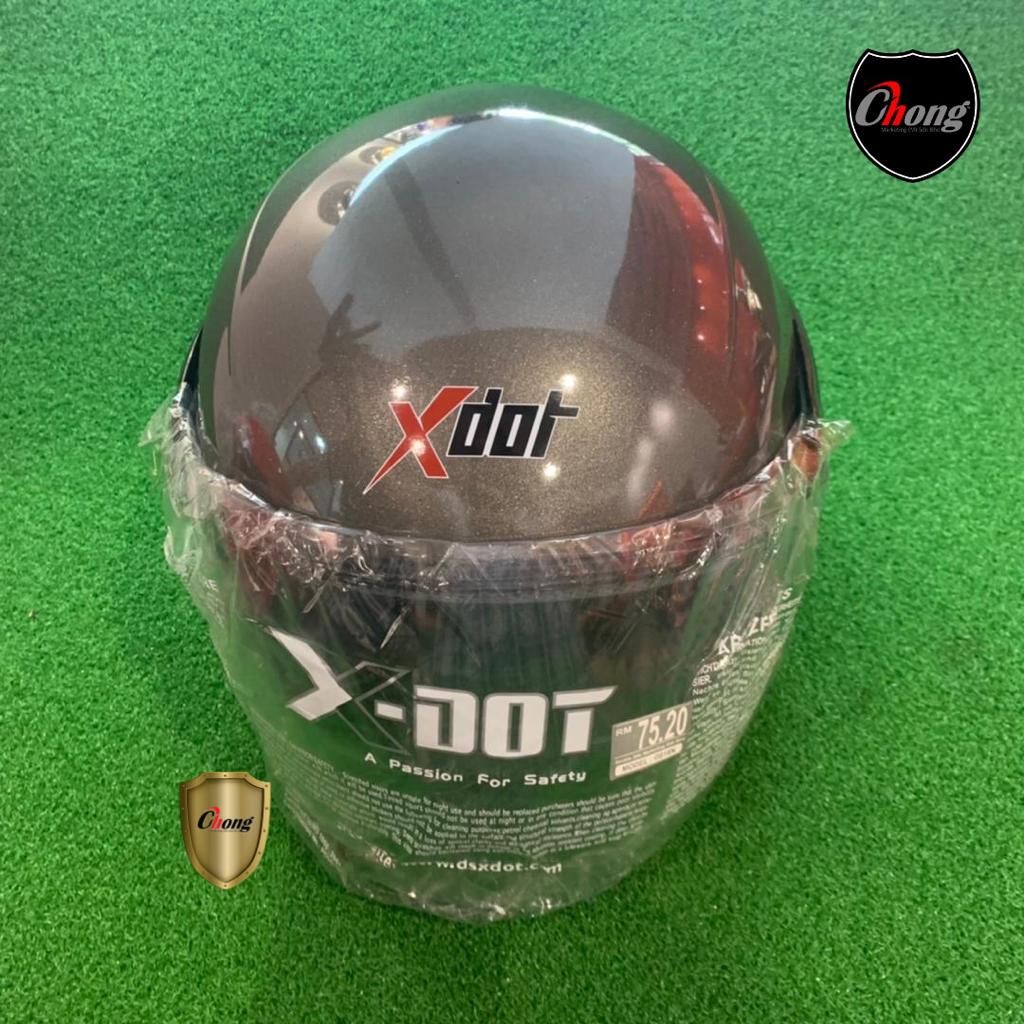 XDOT G618N HELMET TOPI KELEDAR GREY | Shopee Malaysia