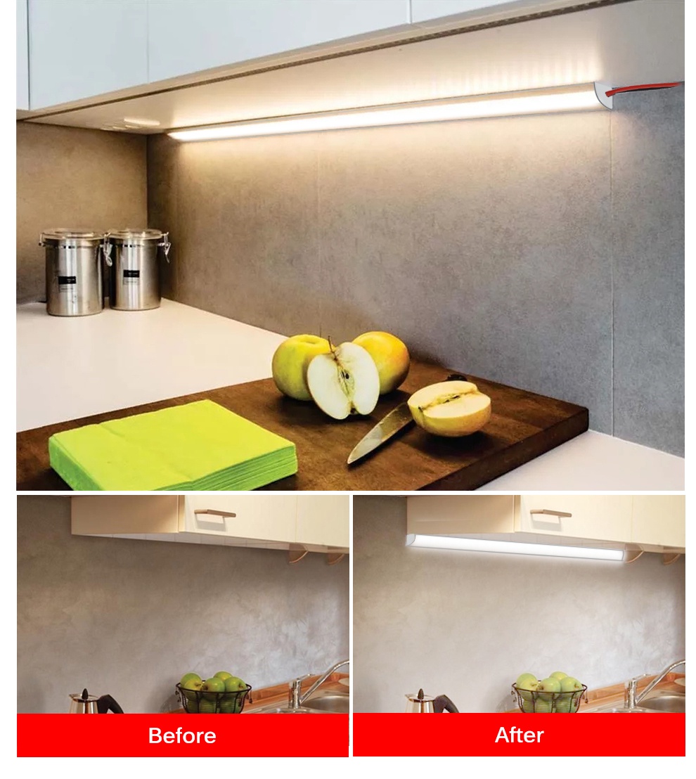 1-6 Pieces Set V Shape LED Strip Light 220V 8W 50cm 72LED Corner LED ...