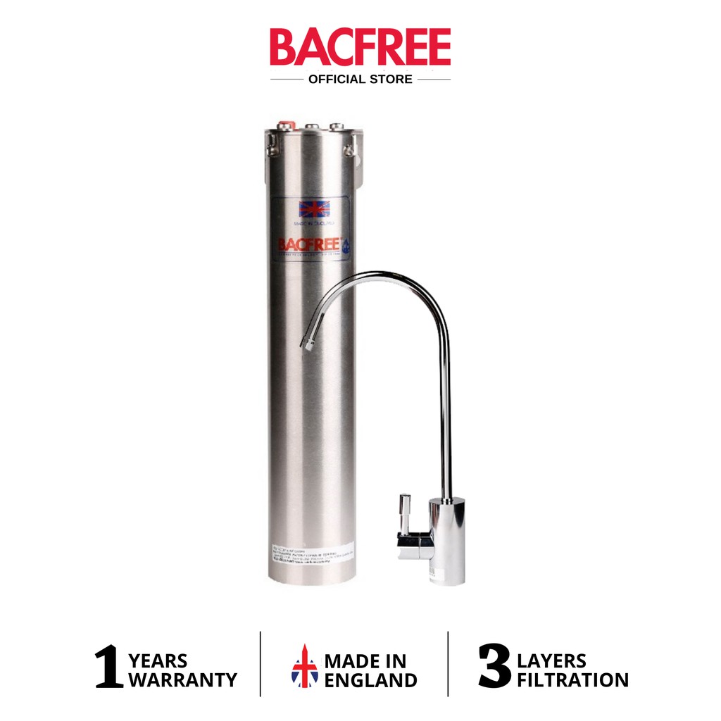 BACFREE Stainless Steel 304 Undersink Mounting Design Water Filter ...