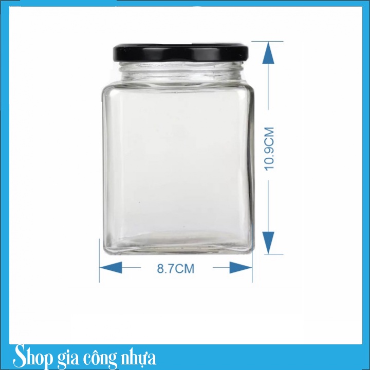 Transparent Square Glass Jar 500ml | Shopee Malaysia