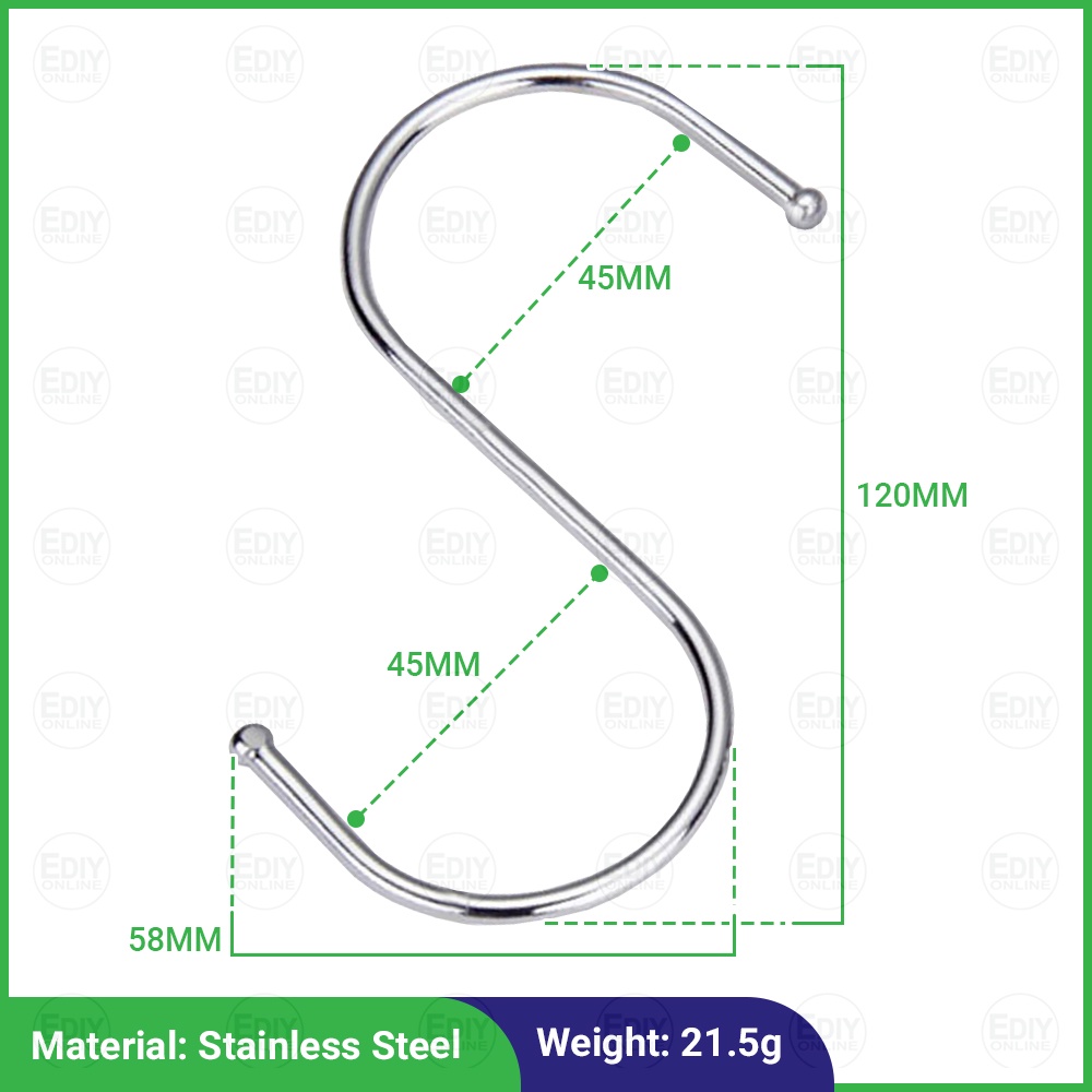 Powerful S Z Shape Hook Stainless Steel Metal Hanger Hanging Rack ...