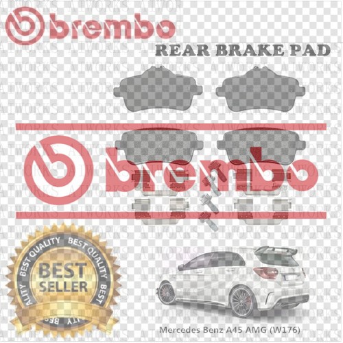 BREMBO Mercedes Benz A45 AMG W176 Front Rear Disc Brake Pad | Shopee ...