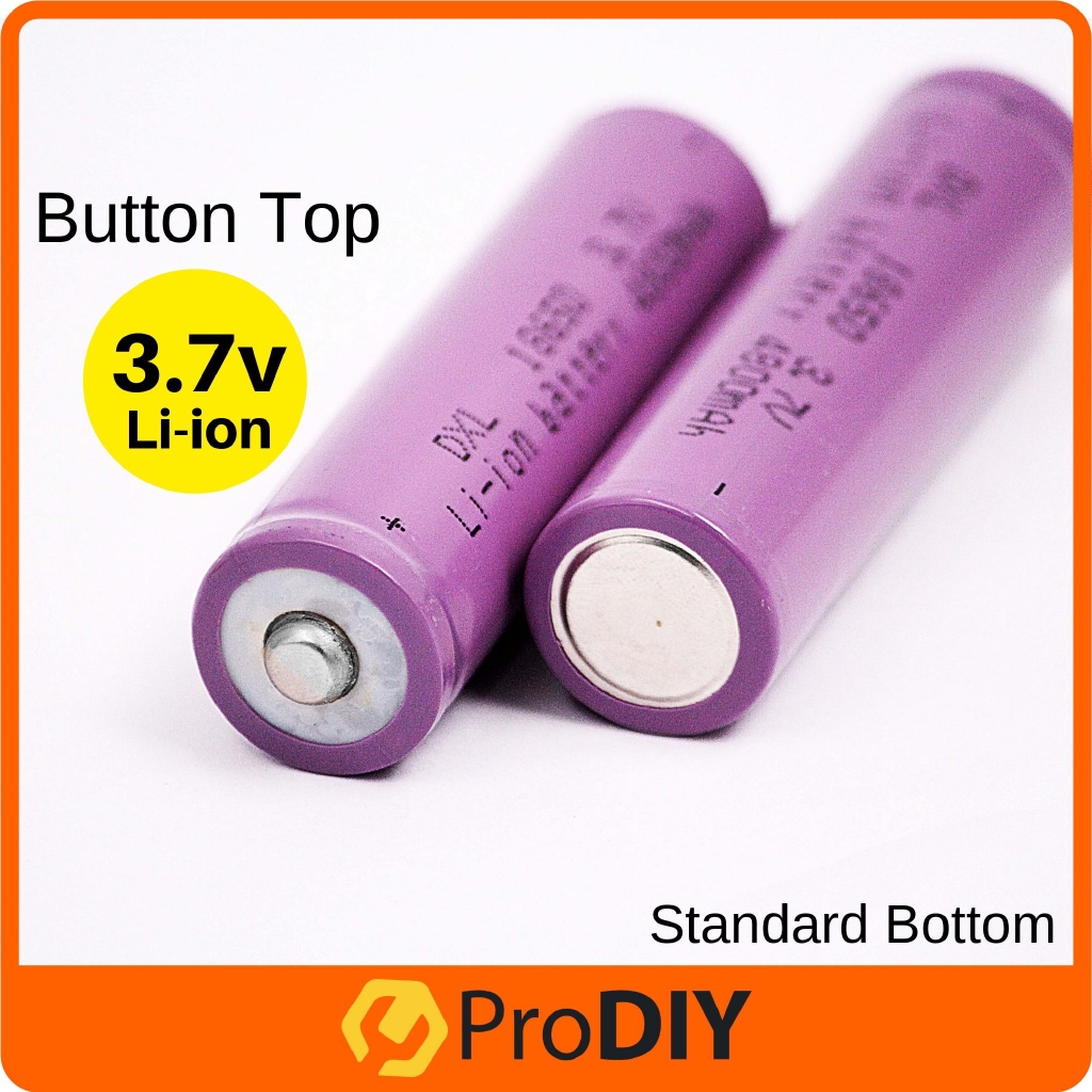 Bateri Boleh Cas Semula PRODIY 18650 3.7V Flat Top / Button Top ...