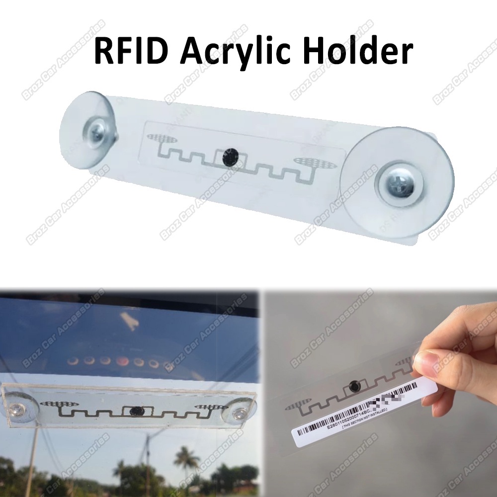 Touch ‘n Go Self-fitment (DIY) RFID Transparent Acrylic Holder Pemegang ...