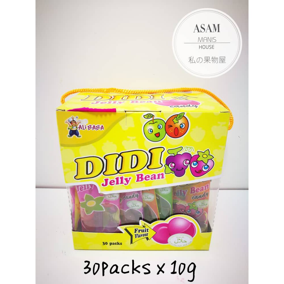 Alibaba Didi Jelly Bean (Fruit Flavour Candy)30 Packs x 10g | Shopee ...