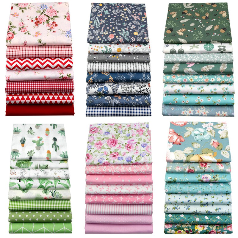 Printed Twill Cotton Patchwork Fabrics for Needlework Sewing Quilting ...