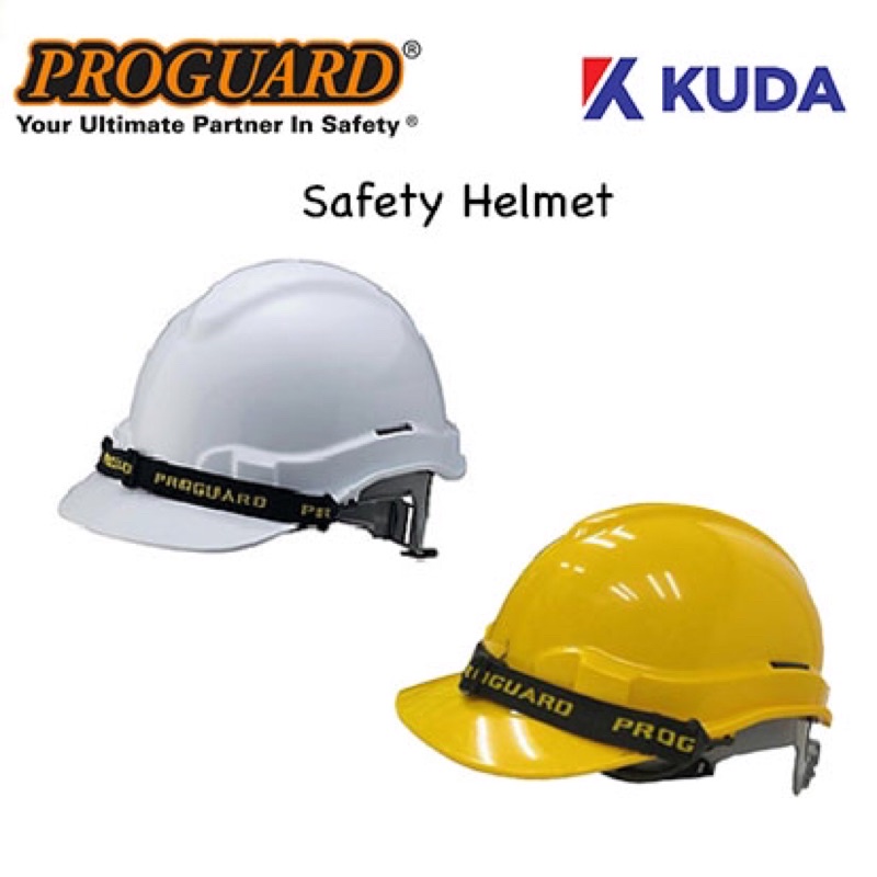 PROGUARD Industrial Safety Helmet Yellow / White | Shopee Malaysia