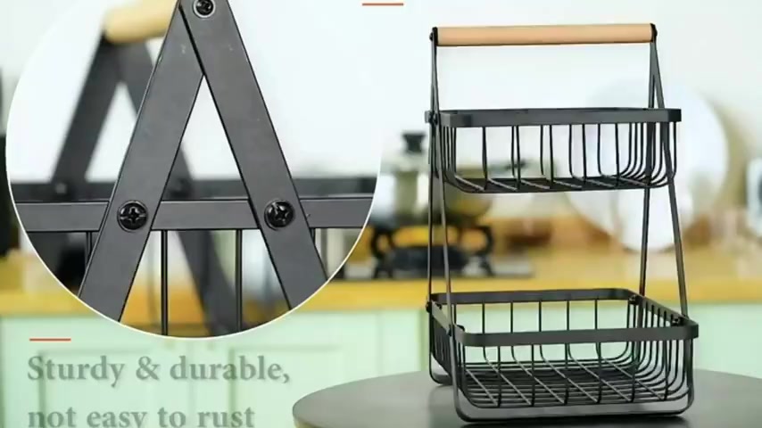 🍒CHERRY🍒 2 Tier Onion Rack Fruit Basket Rak Bawang Bertingkat Vegetable ...