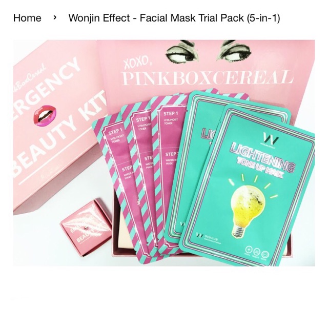 Wonjin Effect - Facial Mask Trial Pack (5-in-1) by Pinkboxcereal | Shopee Malaysia