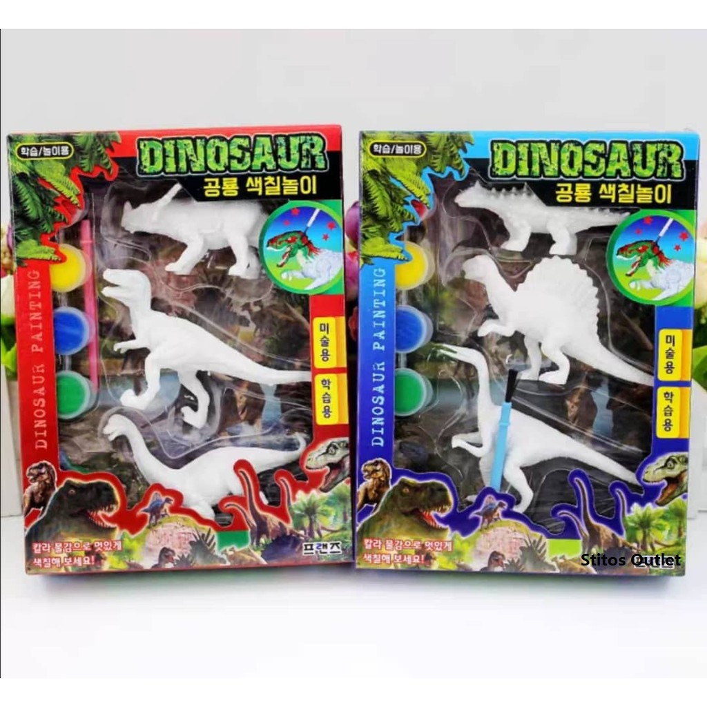 Ready Stock !!! 3 in 1 Kid DIY Dinosaur Painting Coloring Kit Set 3D ...