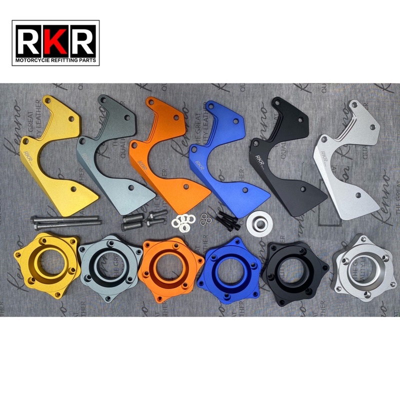 aerox 155 rear disc brake bracket with bolts pure alloy | Shopee Malaysia