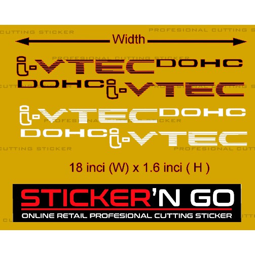 STICKER CUTTING CUSTOM I-VTEC DOCH DESIGN | Shopee Malaysia