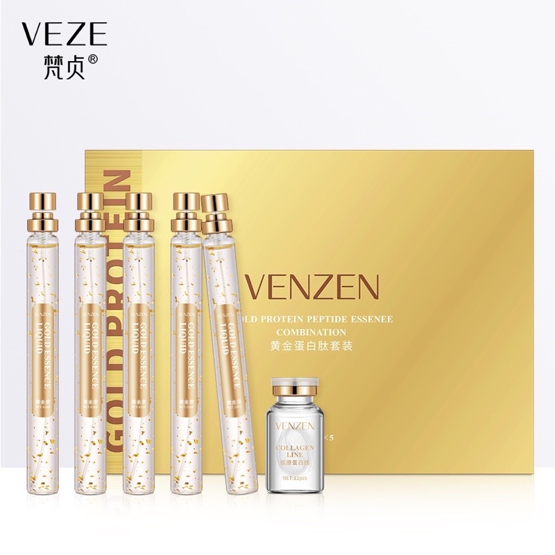 VEZE Benang Collagen Original set 1 box VENZEN Gold Protein Peptides ...