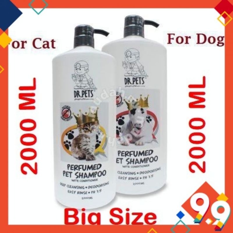 Dr Pets Cat & Dog Perfume Pet Shampoo Natural Germs Buster ( 2 Litre ...