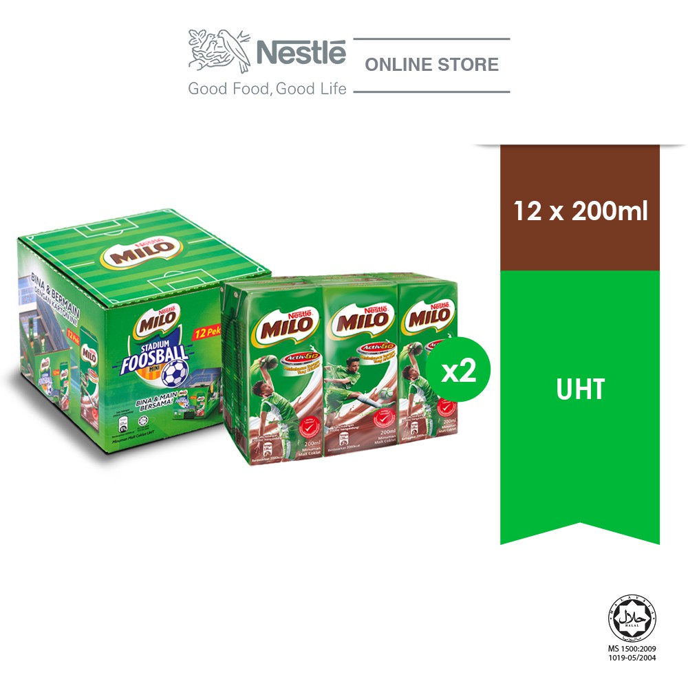 Nestle MILO Activ-go UHT Boxes 12x200ml Craft Box | Shopee Malaysia