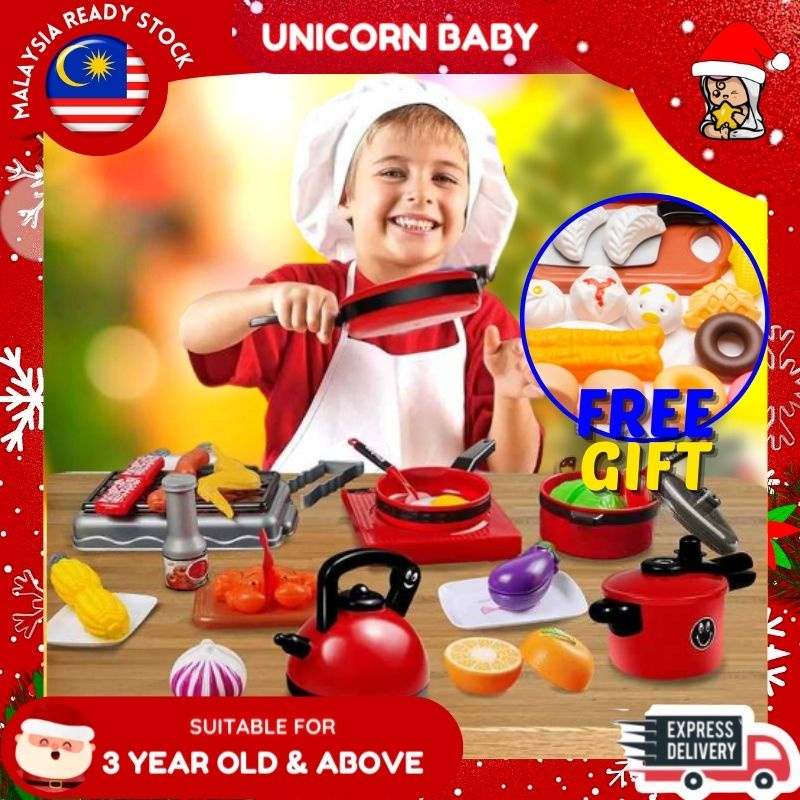 Cooking Set Toy Kids Kitchen Set Pretend Play Educational Learning Toy ...