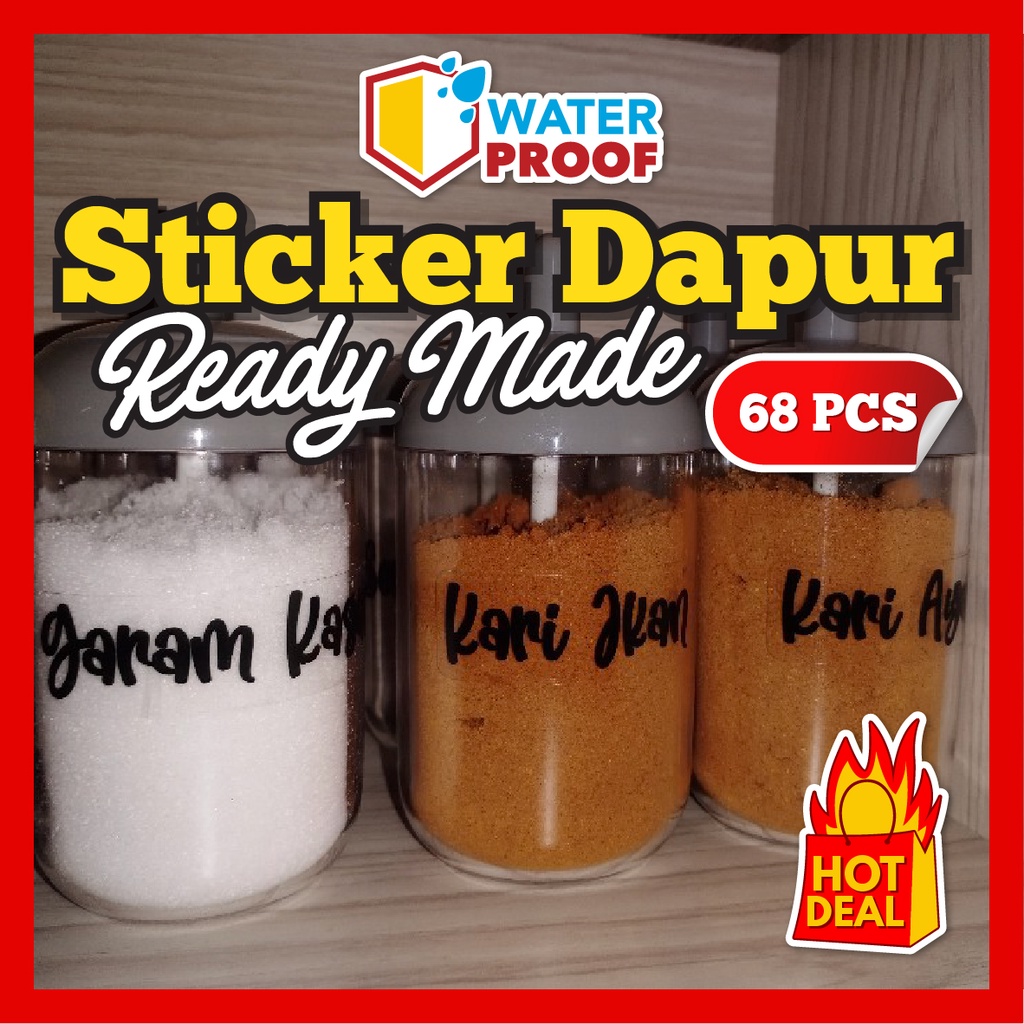 Sticker Label Dapur (Transparent Sticker) (Bahasa Melayu) (Ready Stock ...
