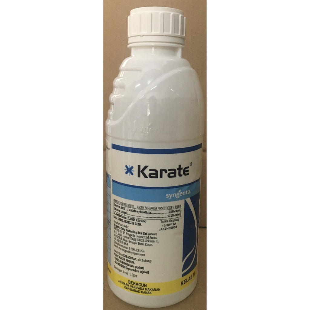 * ORIGINAL * Syngenta Karate 1L / racun serangga / ulat kuntum & ulat pengorek buah " ready ...