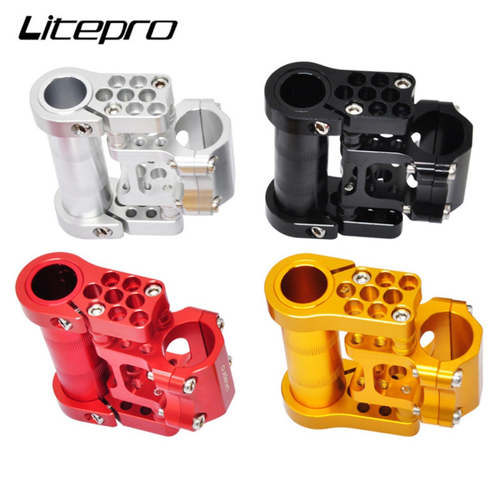 Litepro Folding Bike Porous Adjustable Dual Stem Bicycle 25.4MM ...