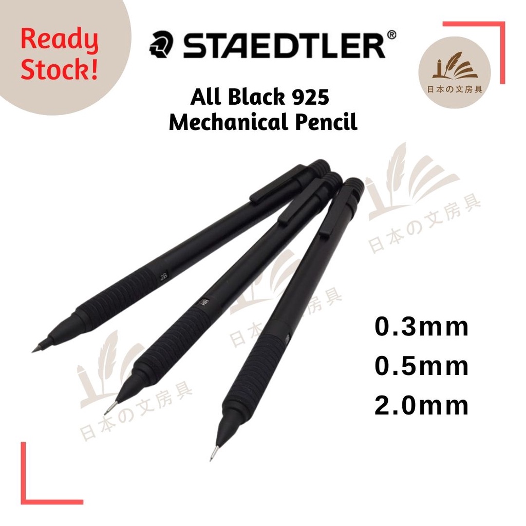 Staedtler All Black 925-35 Drafting Mechanical Pencil with Metal Body ...