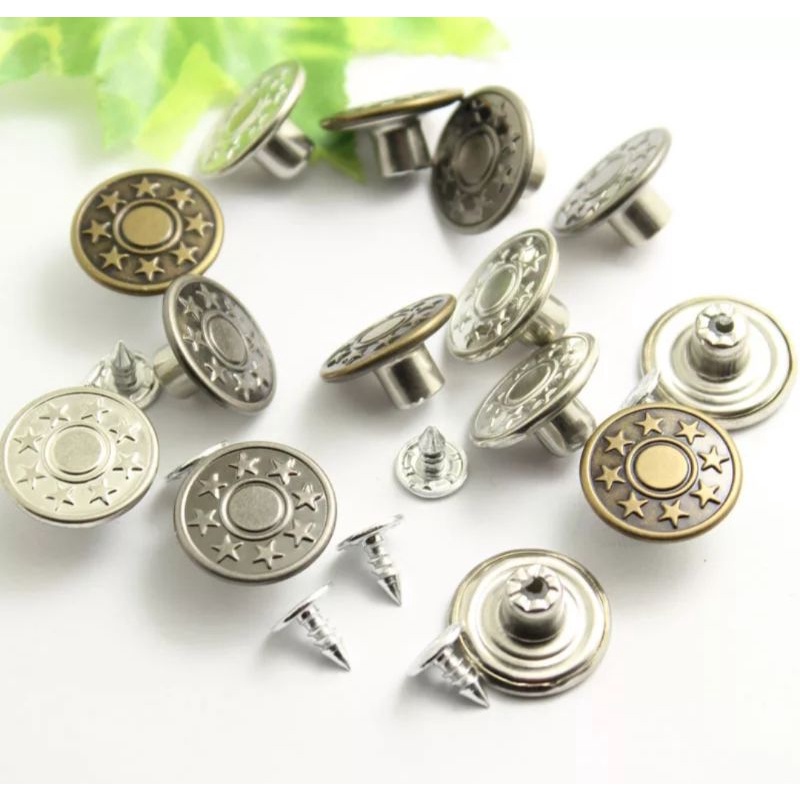 BUTTON SELUAR JEANS REPAIR / JEANS TACK BUTTON REPAIR | Shopee Malaysia