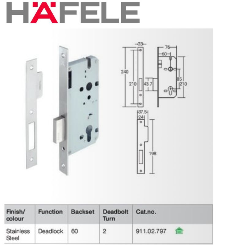 HAFELE MORTISE LOCKSET 911.02.797 | Shopee Malaysia