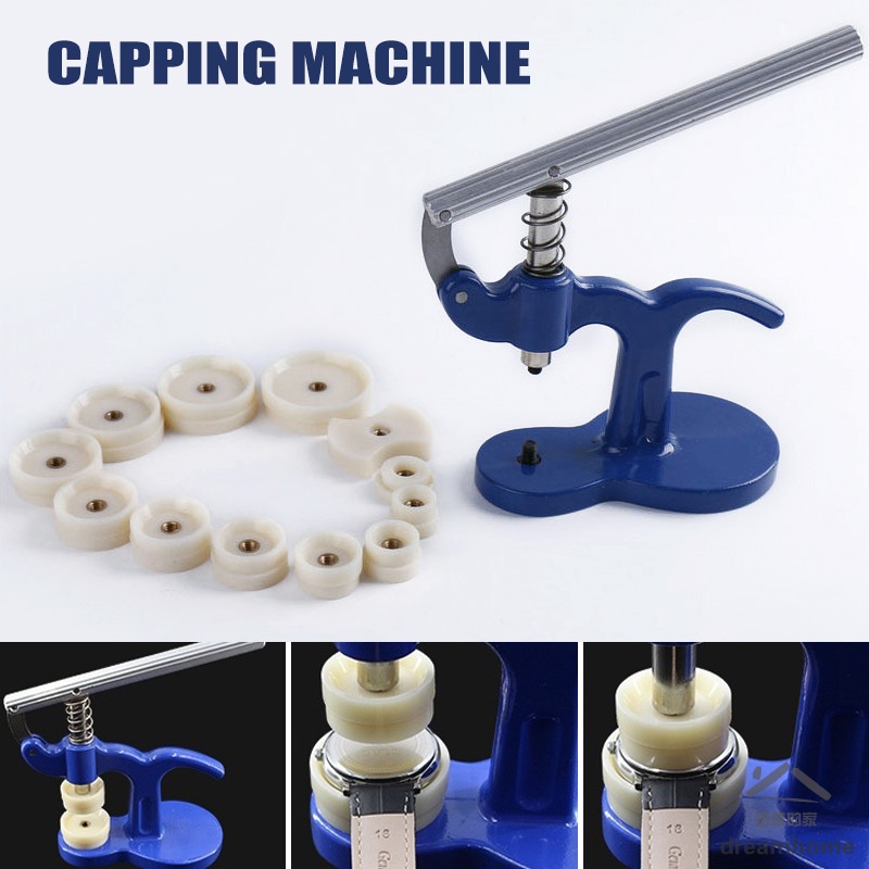 Watch Back Case Opener Watchmaker Press Closer Set Plastic Case Crystal ...