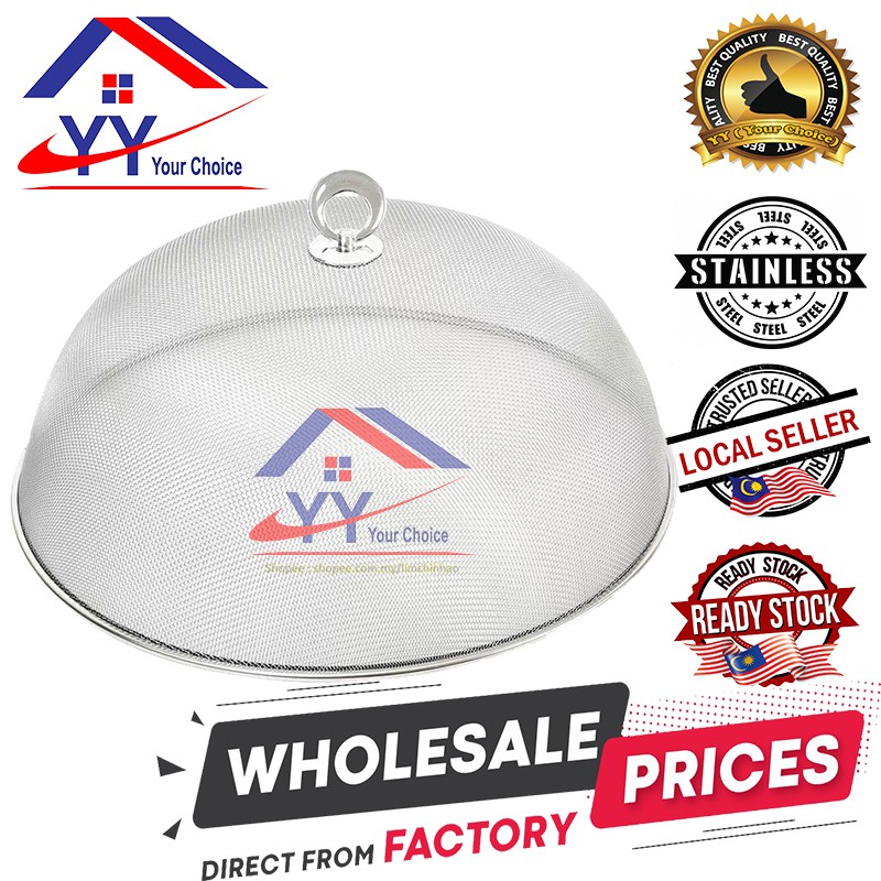 Modern Stainless Steel Food Cover Round Shape 30CM/35CM/40CM Penutup ...